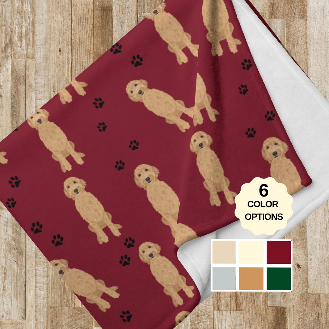Fall Goldendoodle Blanket, Christmas Doodle Blanket, Living Room Couch ...