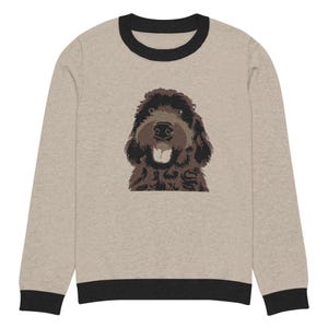 Premium Knitted Chocolate Goldendoodle Sweater, Doodle Mom Christmas ...