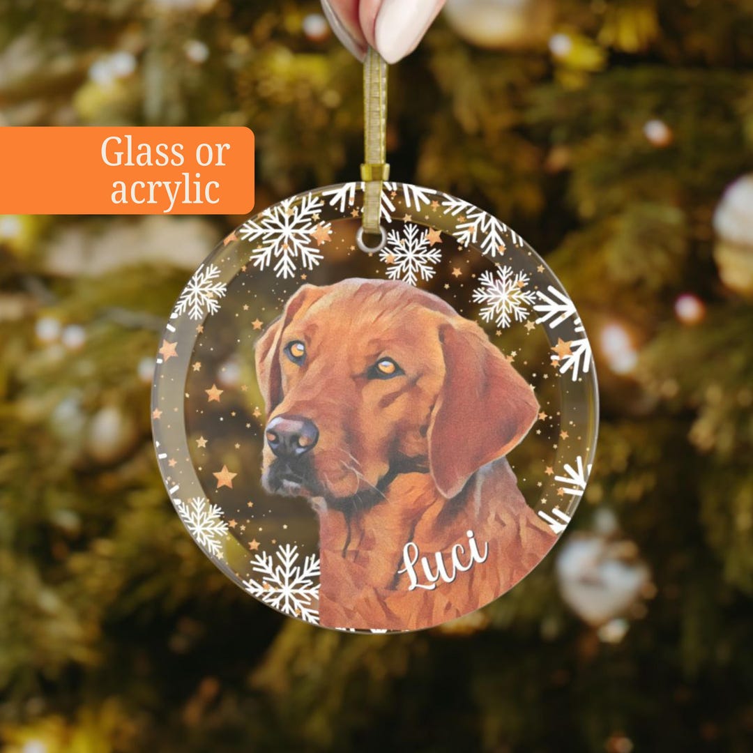 Red Labrador Christmas Ornament: Snowflake Dog Bauble (3.5") - Etsy