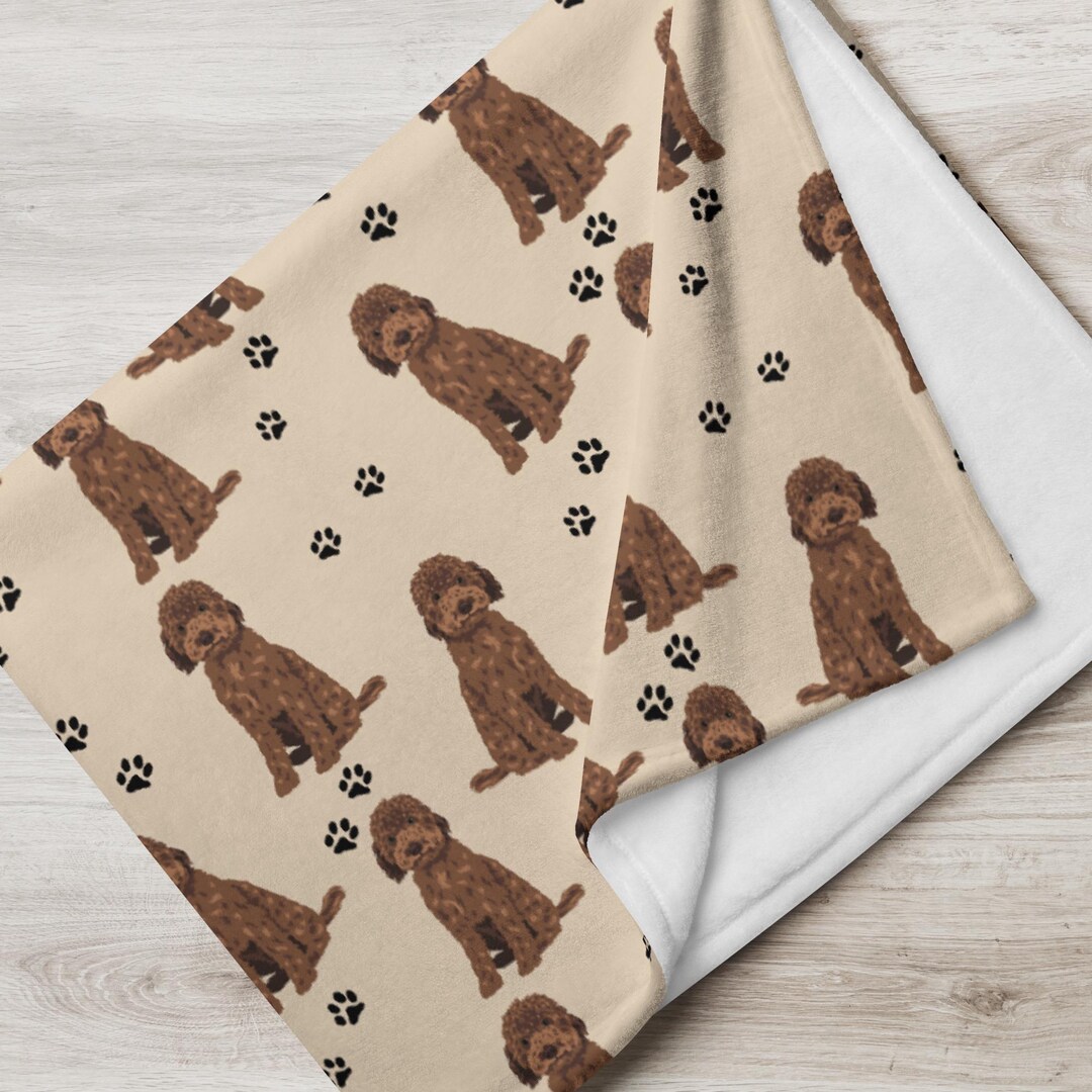 Chocolate Golden Doodle Blanket, Doodle Mom Gift, Goldendoodle Gift ...