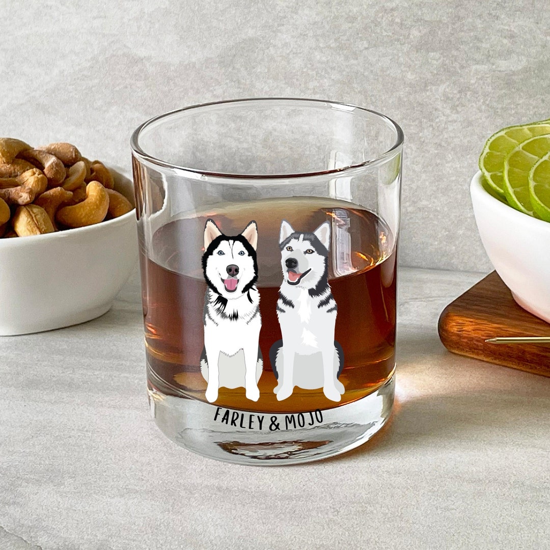 Siberian Husky Whiskey Glass, Husky Gifts, Siberian Husky Mom, Husky ...