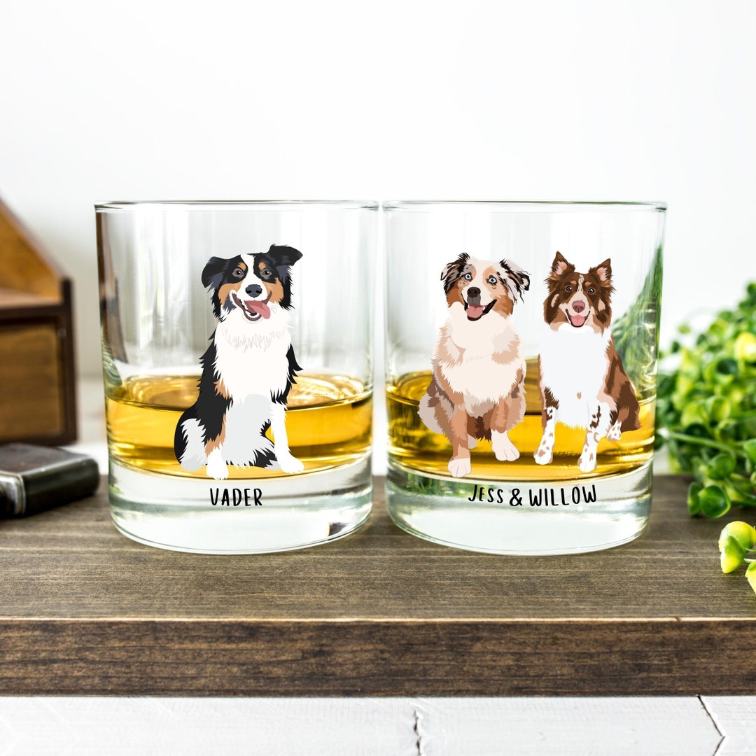 Australian Shepherd Whiskey Glass, Aussie Gifts, Aussie Mom, Ausshole ...