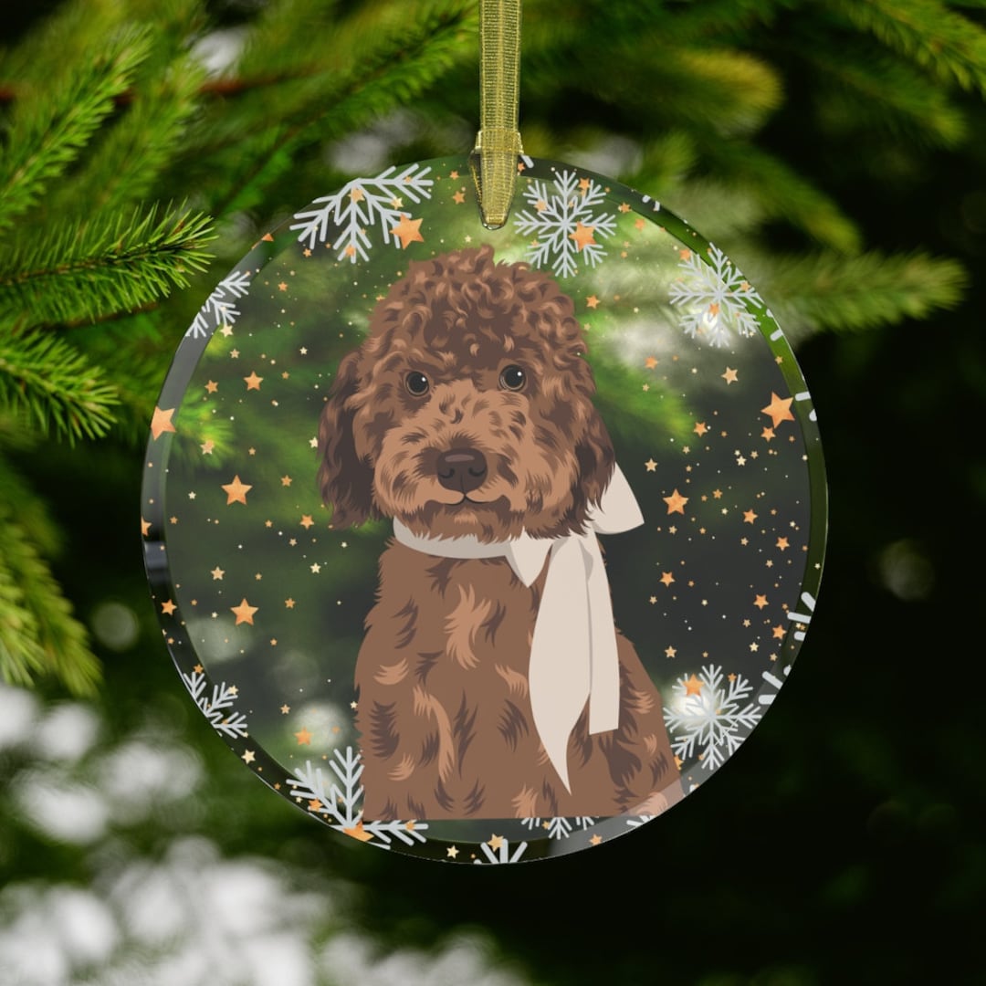 Chocolate Goldendoodle Christmas Ornament: Snowflake Holiday Decor - Etsy