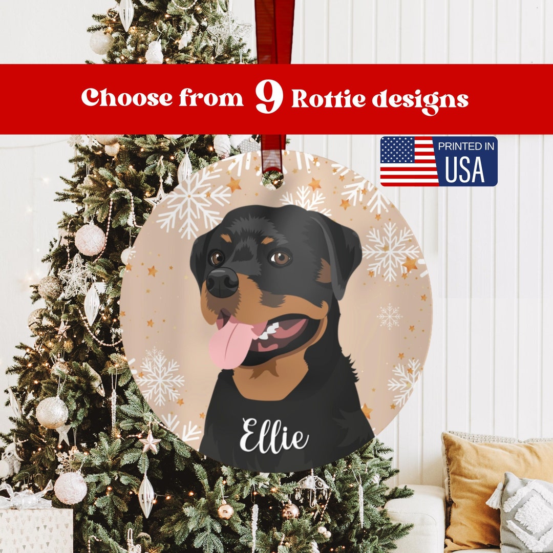 Rottweiler Christmas Ornament: Starry Sky Metal Holiday Decor - Etsy