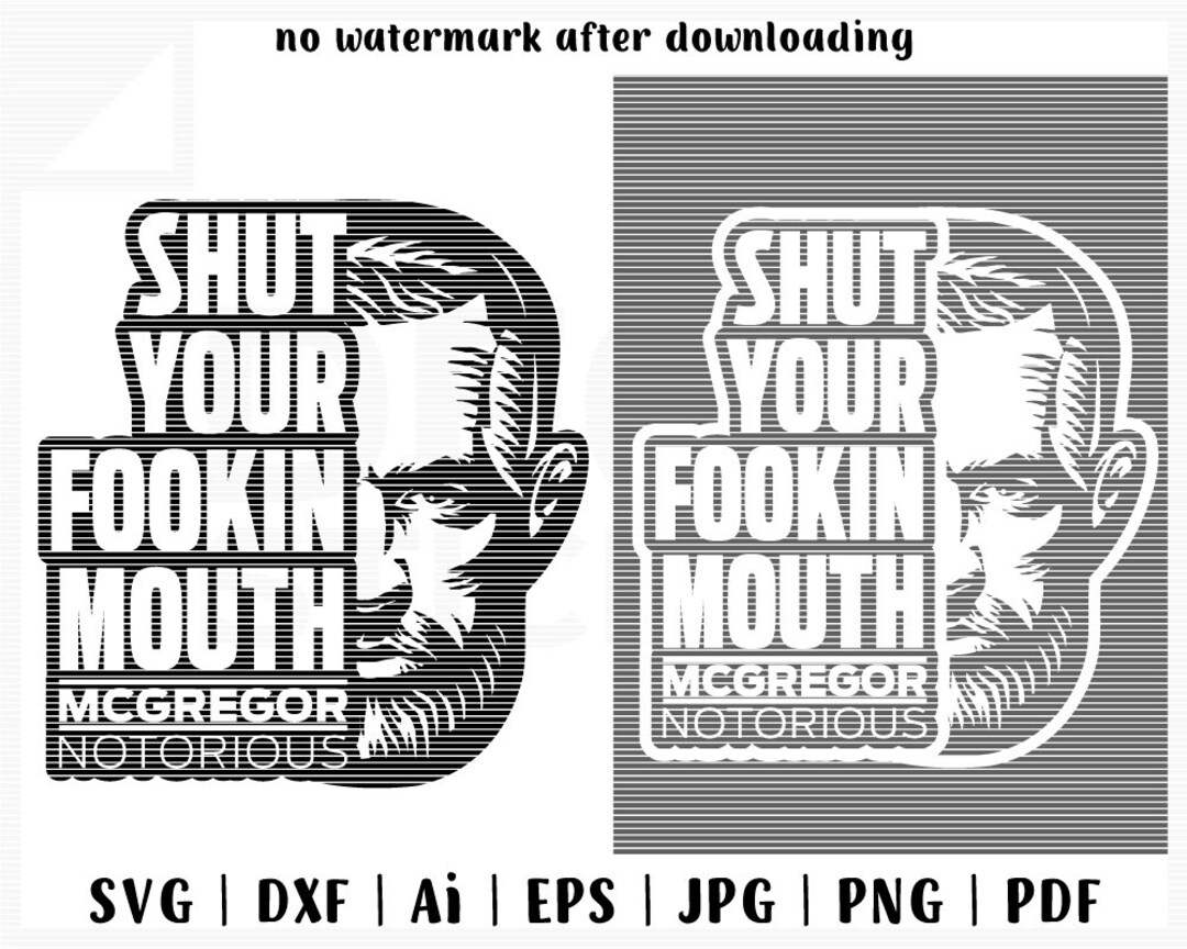 SVG File, Conor Mcgregor, Mcgregor Decal, Mcgregor Sticker, Notorious ...