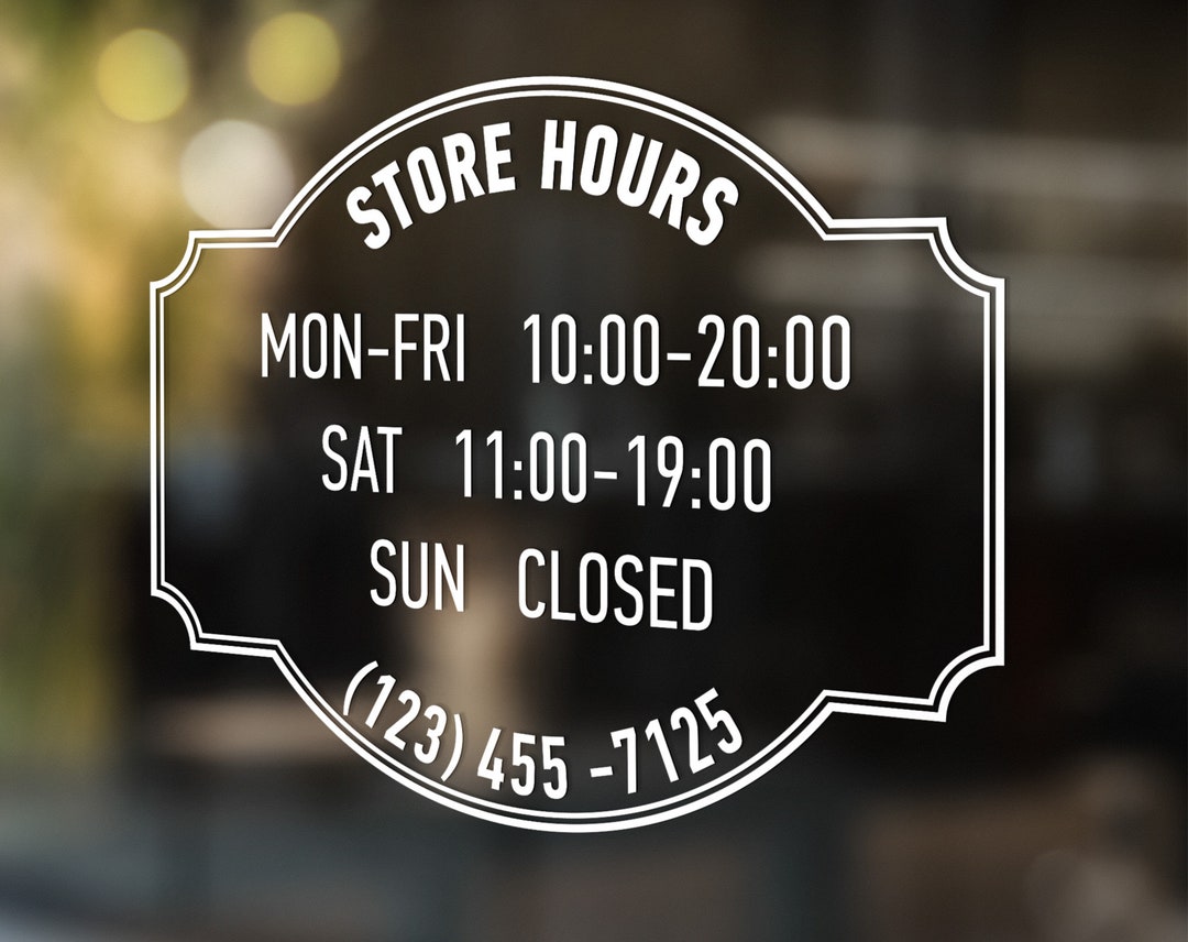 DIGITAL FILE Store Hours, Store Opening Hours, Open Hours, Working ...