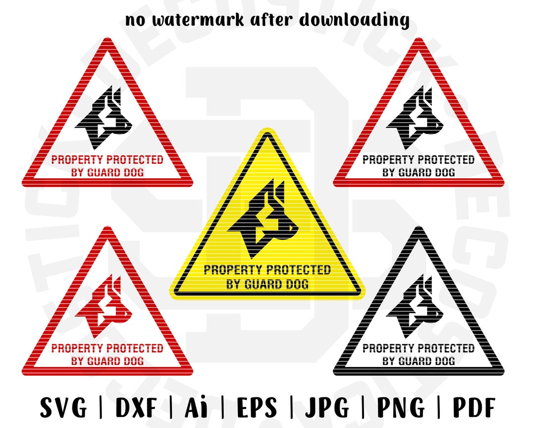 SVG Files, Warning Sign, Danger Sign, Beware of Dog, Door Decal ...