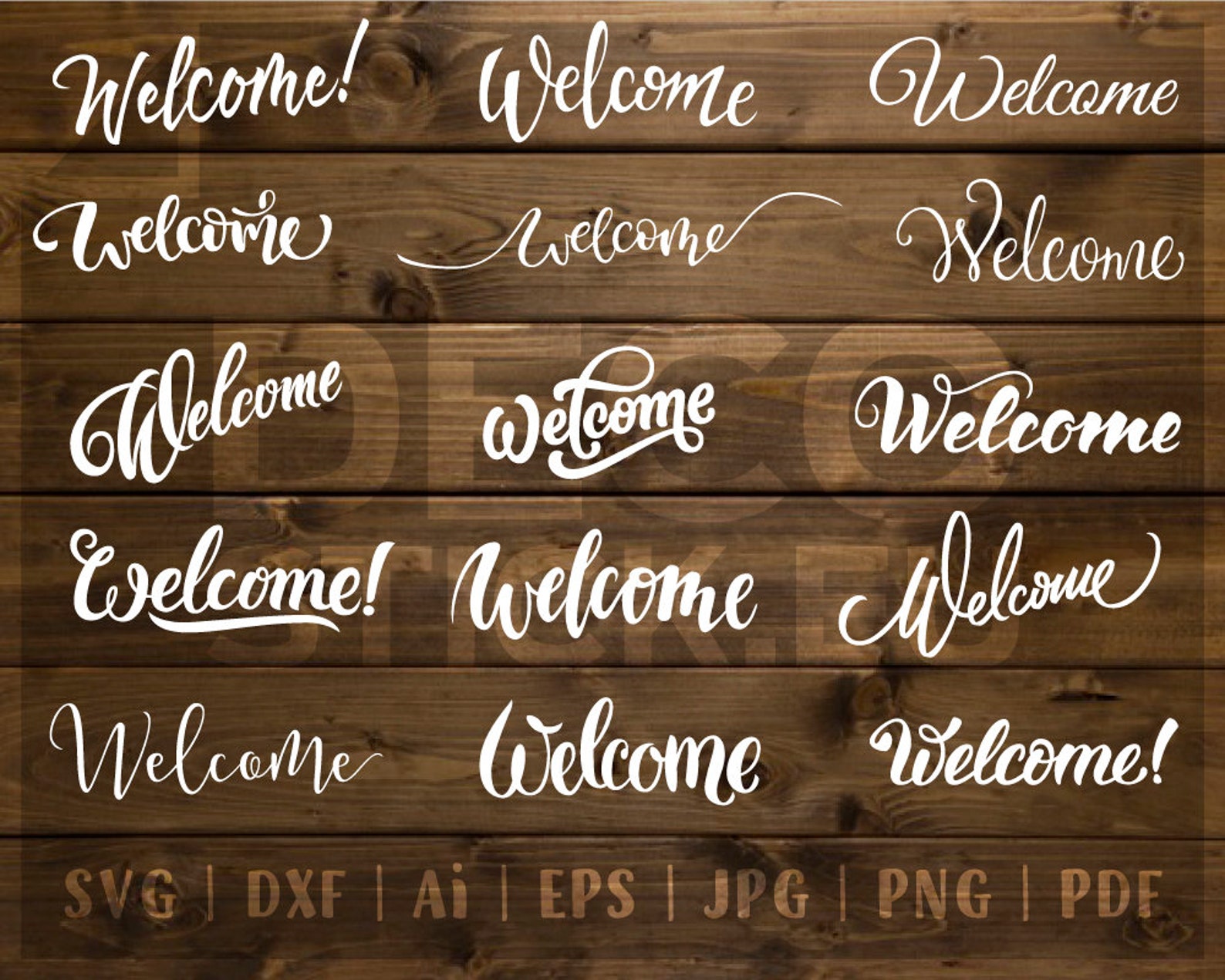 15 SVG Files, Welcome Svg, Farmhouse Welcome Svg, Welcome Calligraphy ...