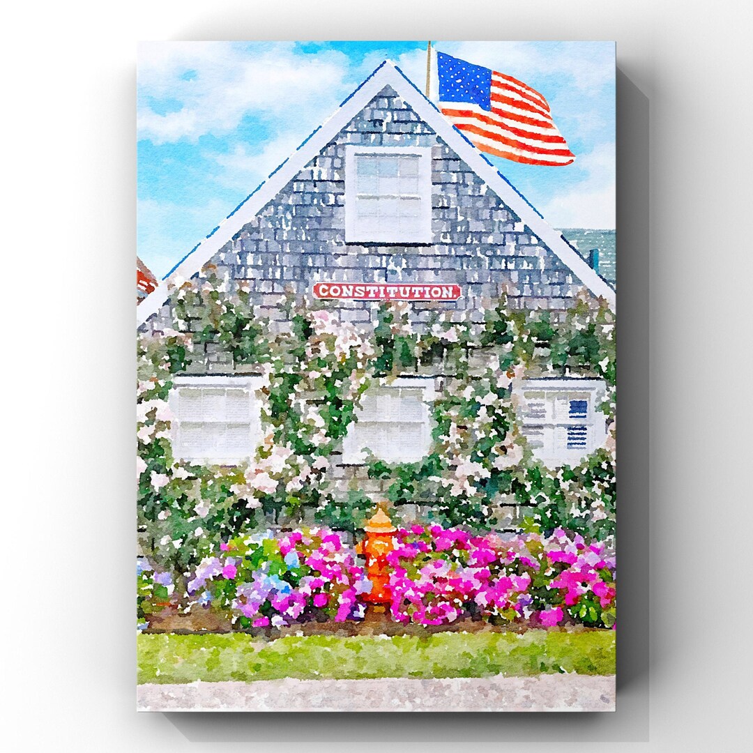 Nantucket Print, Nantucket Watercolor, Hydrangea, Picture to Painting ...