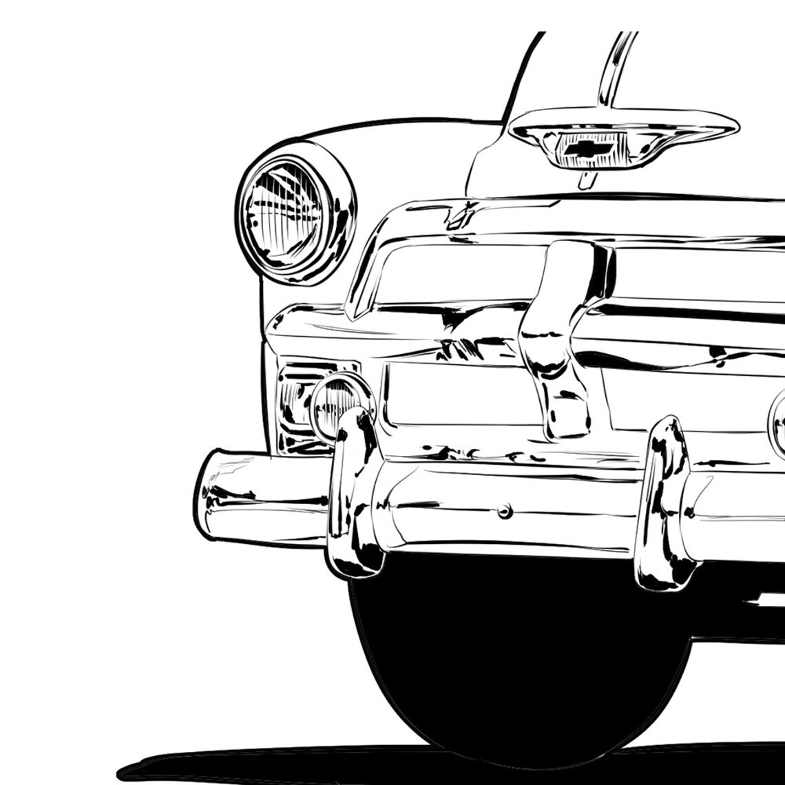 Classic Cars Downloadable Coloring Page, PICKUP - Etsy