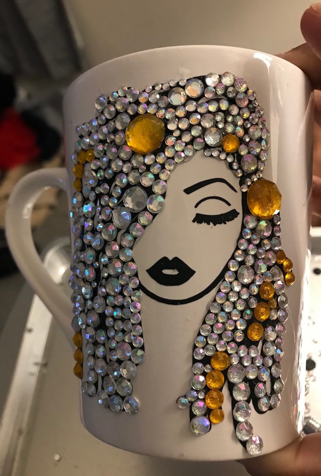 Bedazzled Mug Muva Rhinestone Mug Sparkle Mug Shiny Coffee - Etsy