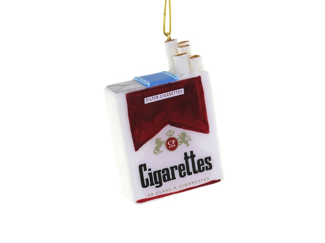 Cigarettes Glass Christmas Ornament - Etsy