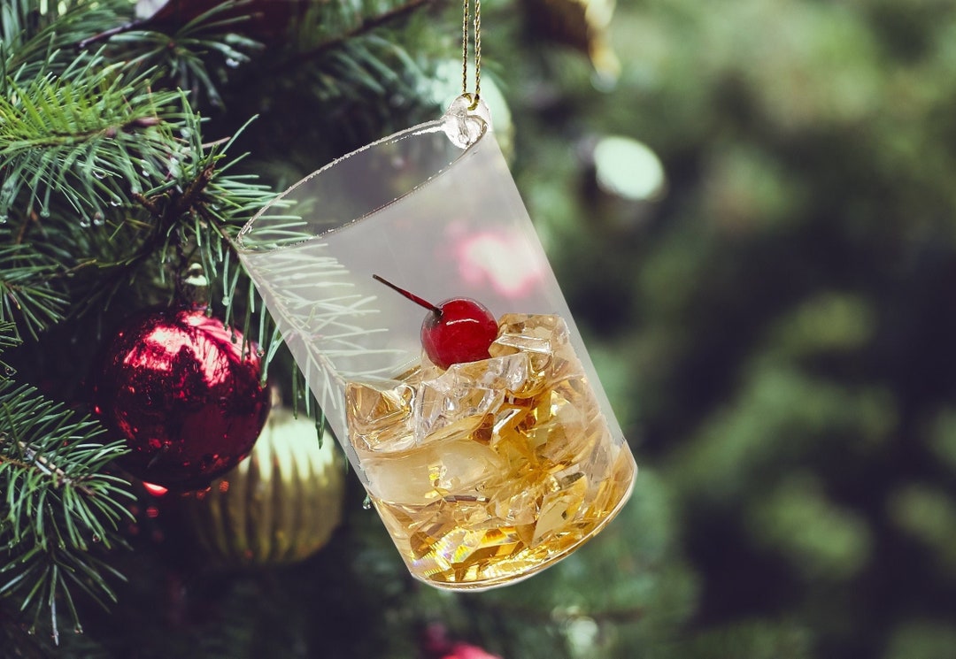 Christmas Cocktail Glass Christmas Ornament - Etsy