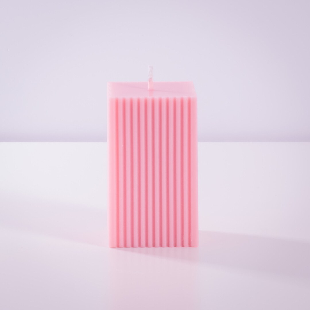 Rectangular Pillar Candle, Custom Color, Pastel Home Decor, Set of ...