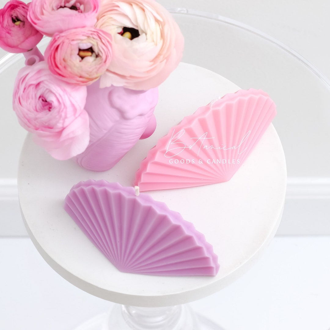 Origami Scallop Candle Danish Pastel Home Decor Custom - Etsy