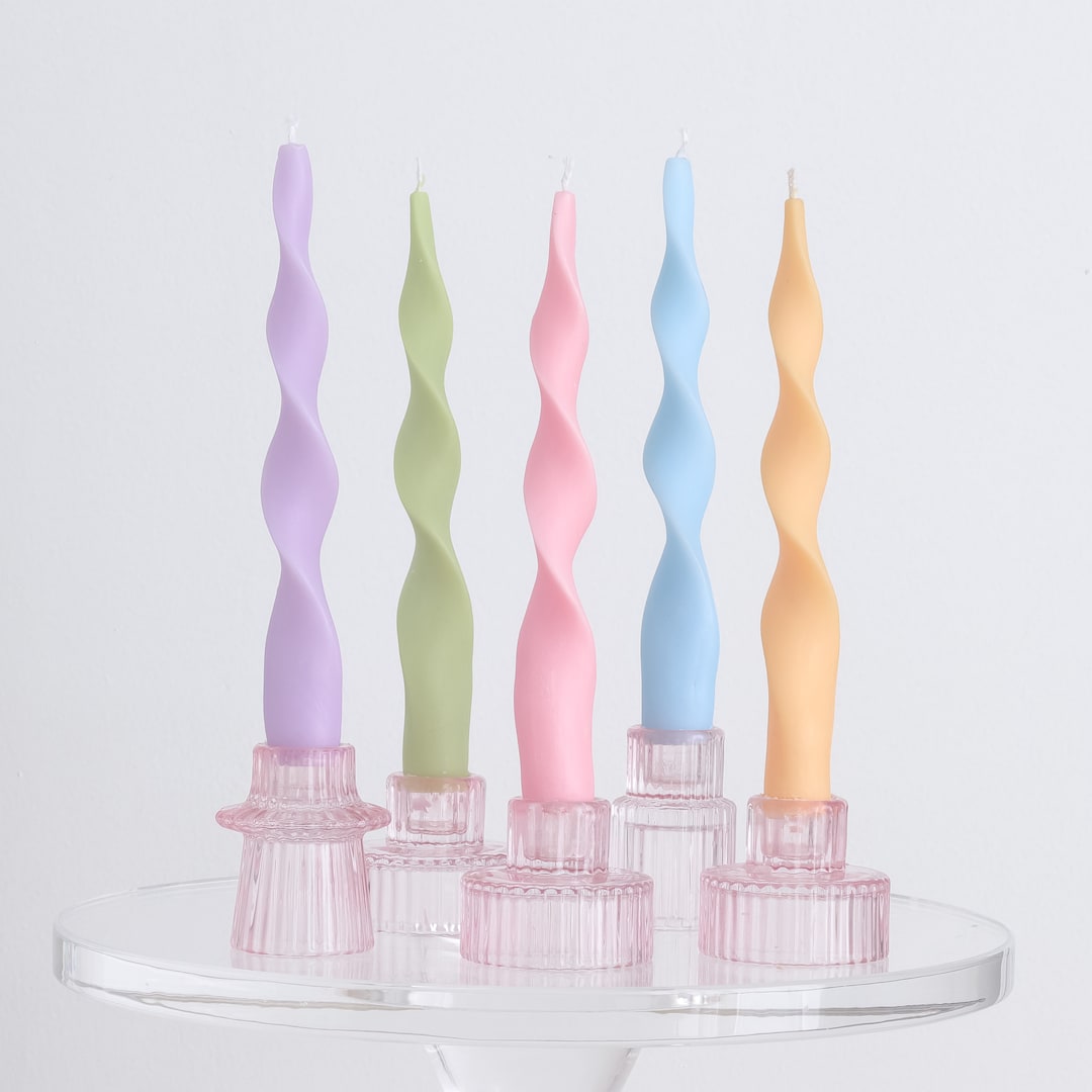 Twisted Elegance Taper Candle, Spiral Taper Candle, Twisted Taper ...