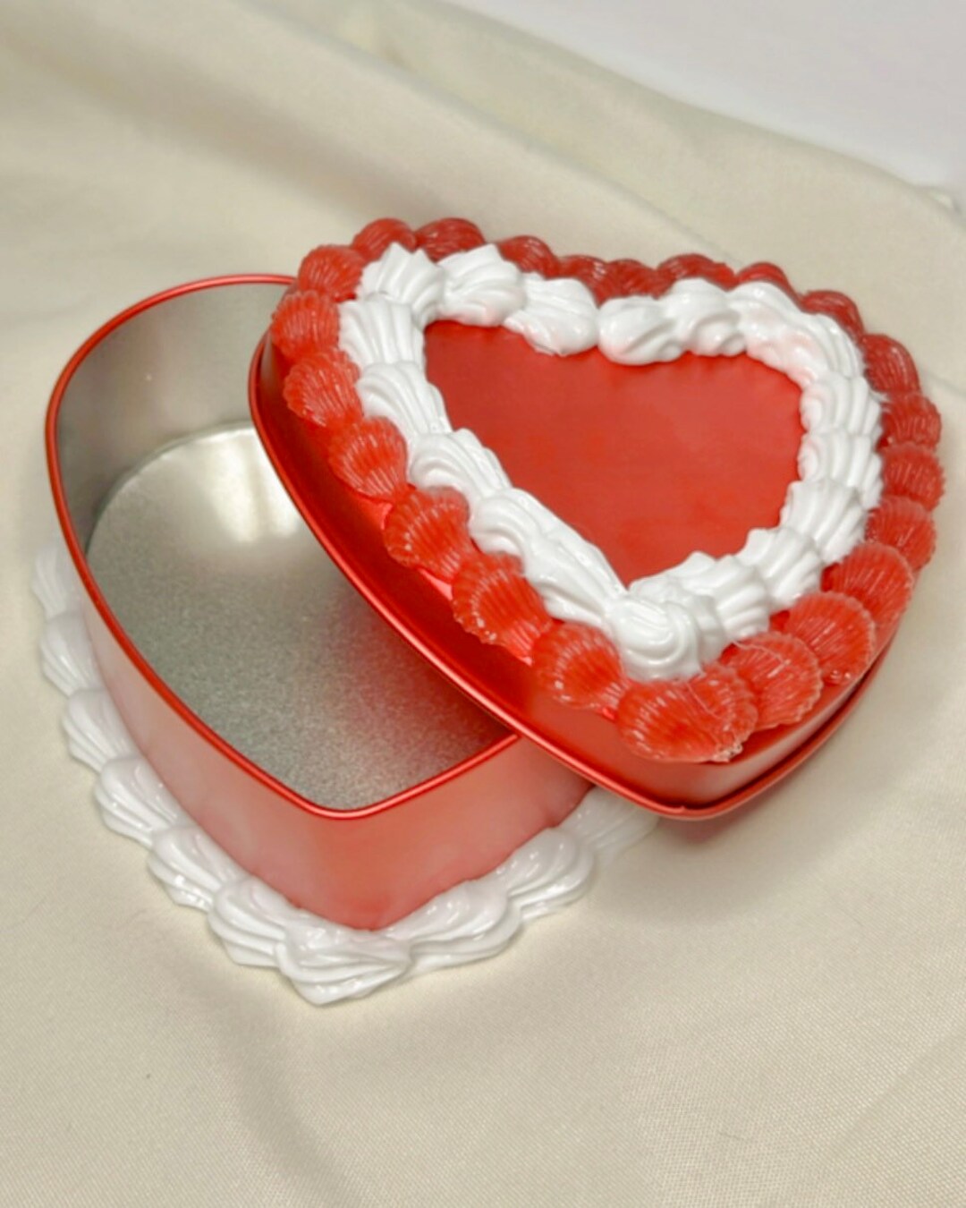 Heart Shaped Vintage Cake Stash Box - Etsy