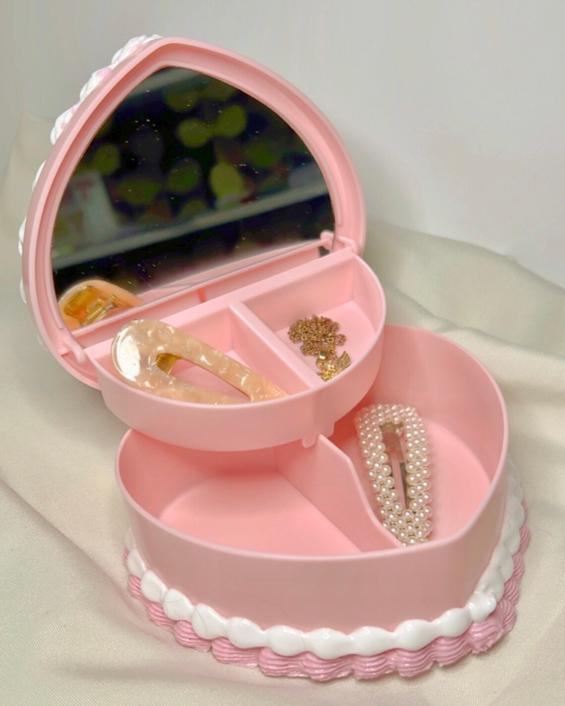Pink Heart Shaped Fake Cake Jewelry Box - Etsy