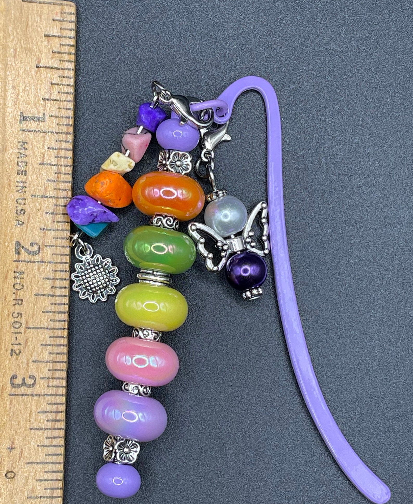 Beaded Bookmark, Hook Bookmark, Book Lover Gift, Charm Bookmark ...