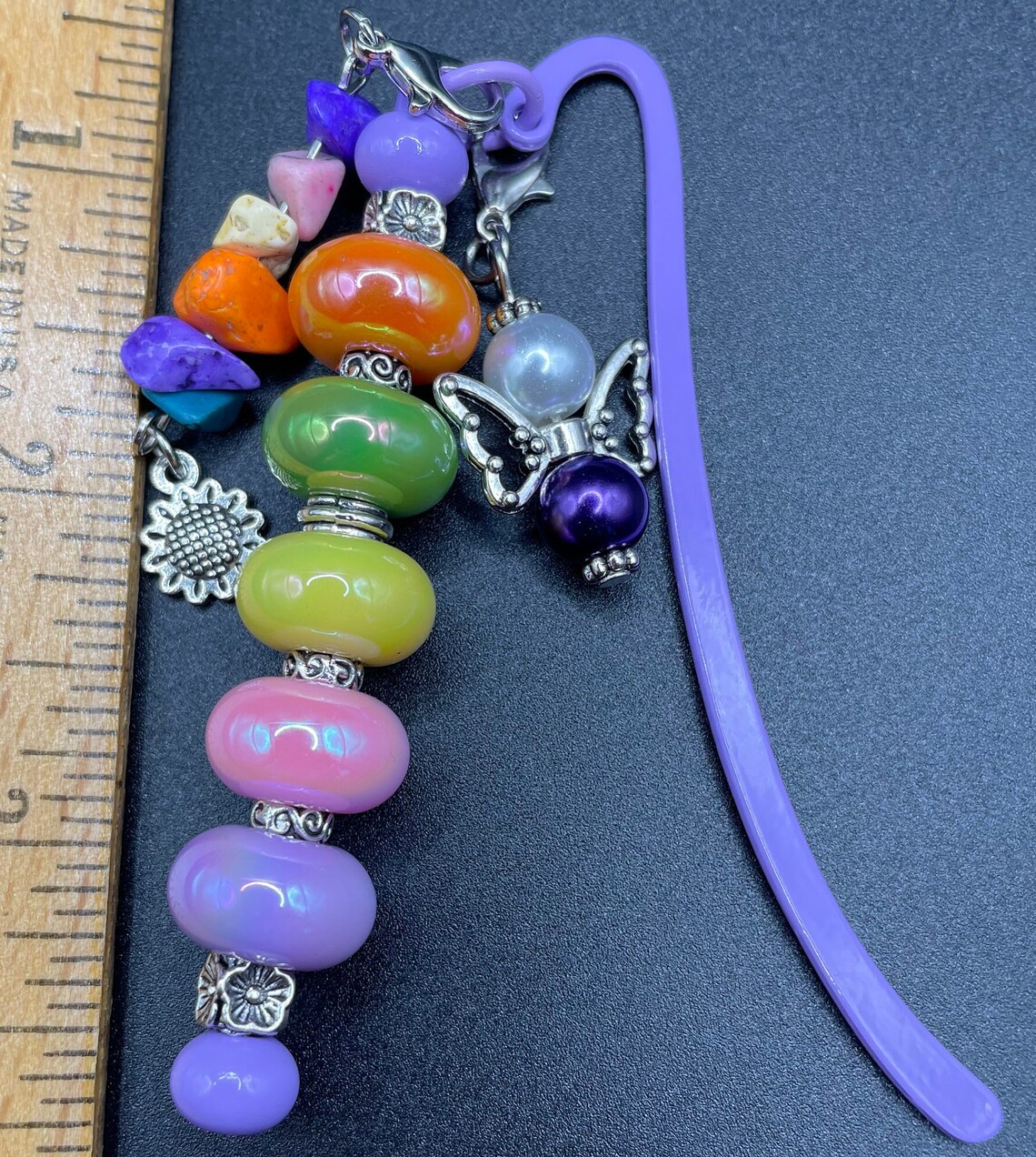 Beaded Bookmark, Hook Bookmark, Book Lover Gift, Charm Bookmark ...