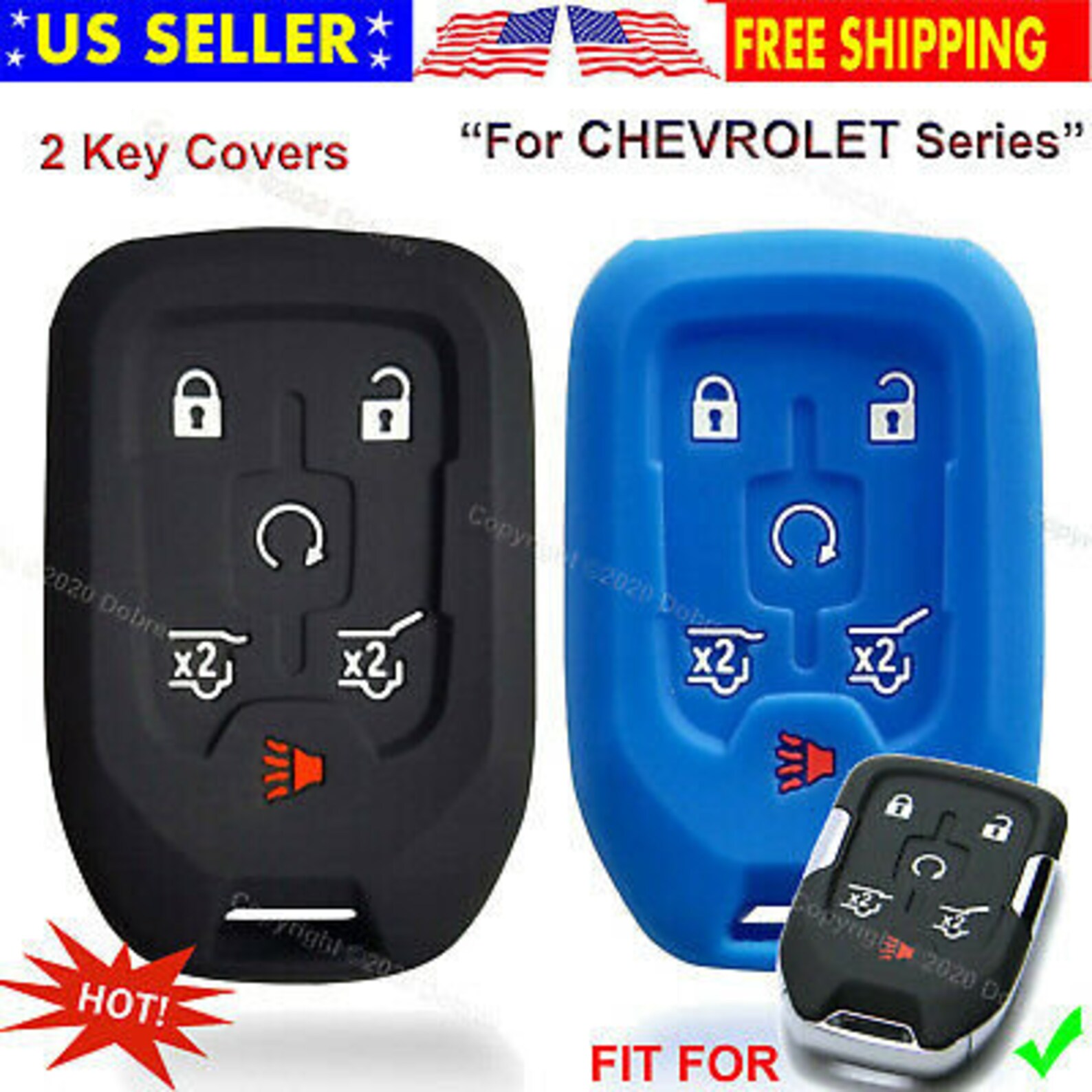 6B Silicone Case Protector Entry Fob Cover 2016 2017 2018 2019 2020 GMC ...