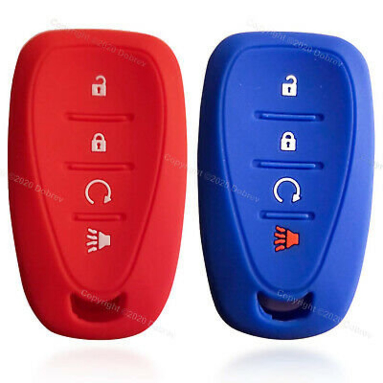 2x Dobrev 4B Silicone Case Fob Entry Cover Holder for Chevrolet ...