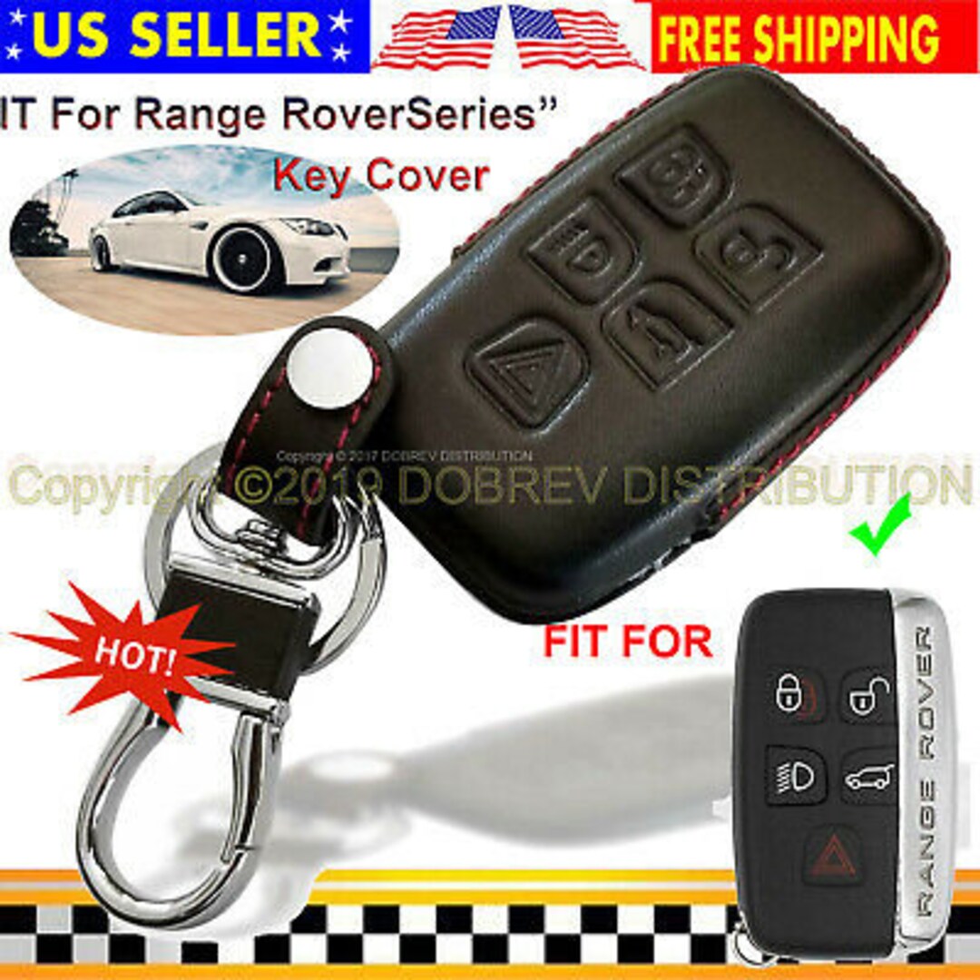 Dobrev Genuine Leather Cover Keyless Entry Fob Case Skin for Land Rover ...