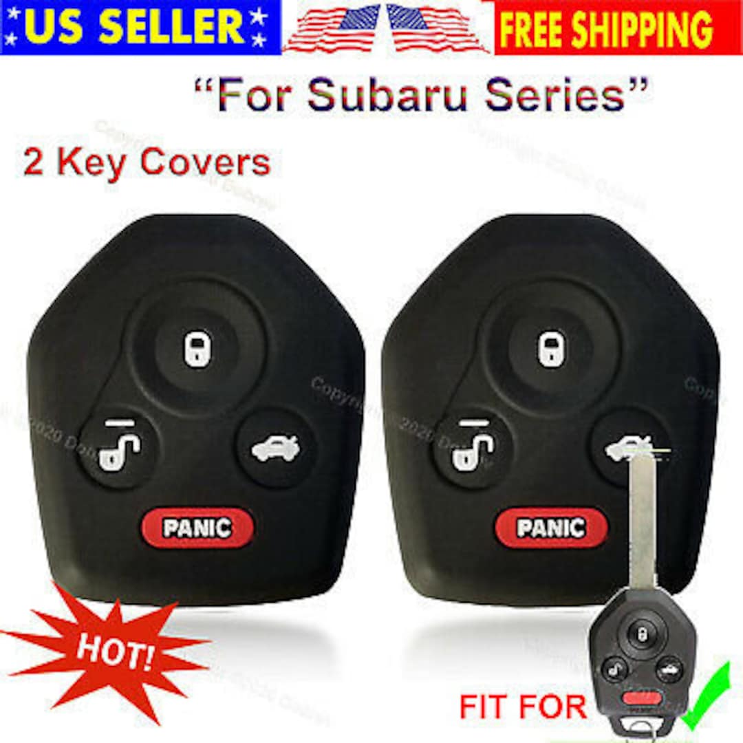 2pcs Silicone 4 Button Smart Key Case Cover Fob Holder for Subaru ...