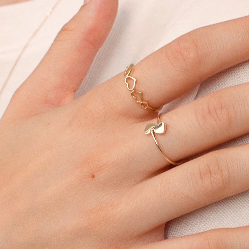 14k Gold Stacking Rings - Etsy