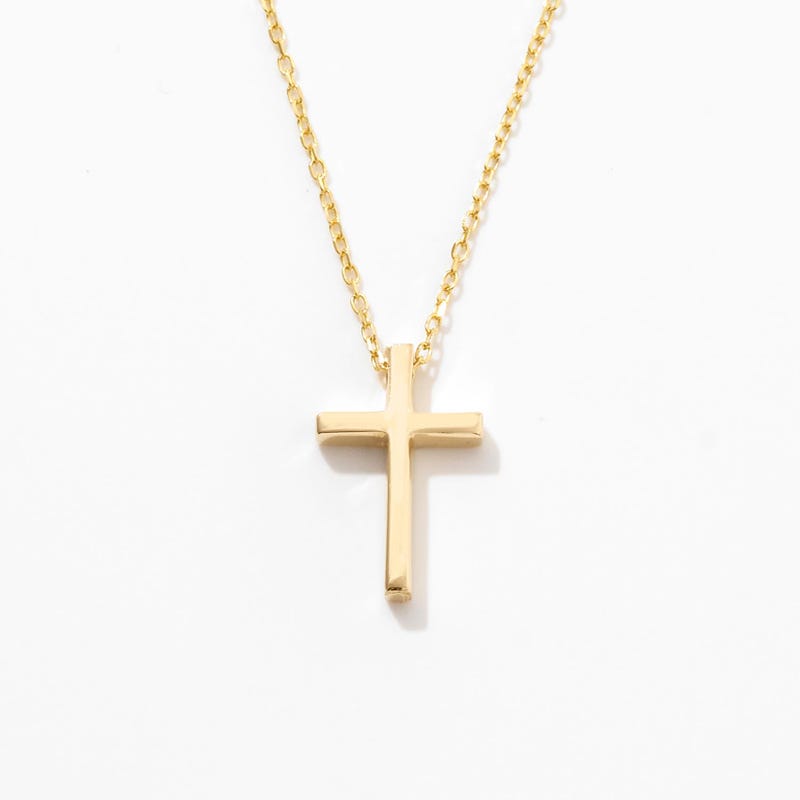 Gold 14k Chain Cross - Etsy