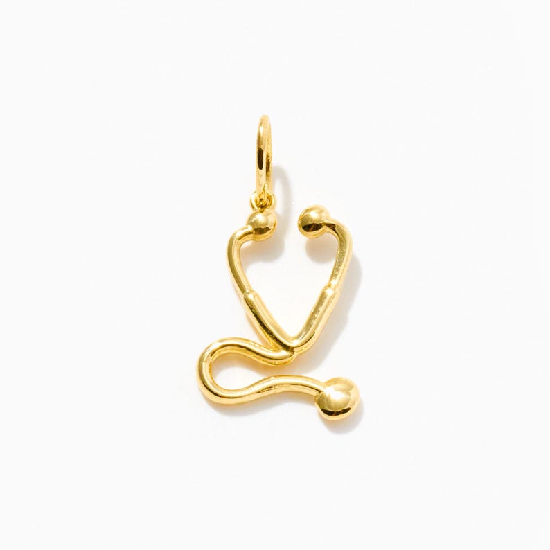 14K Solid Stereoscope Pendant: Gift for Nurses or Doctors Charm - Etsy
