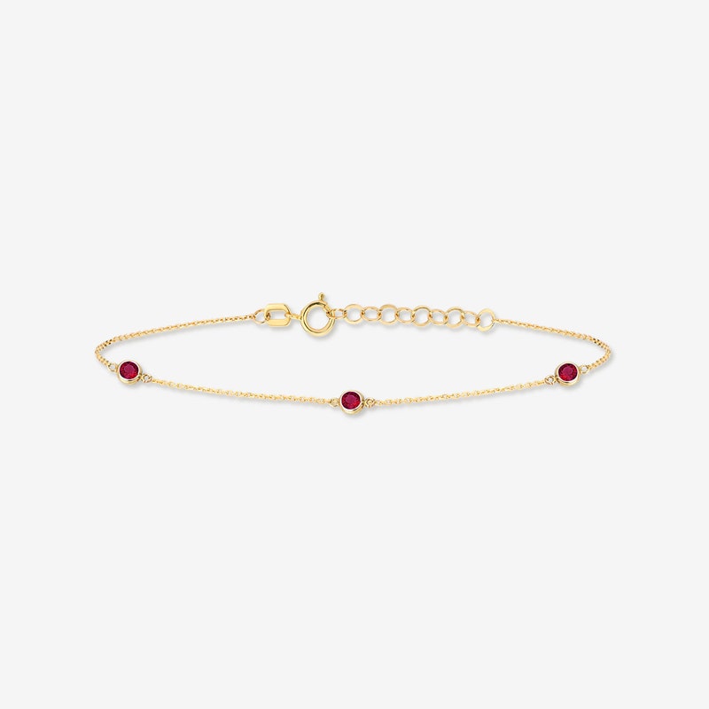 Ruby Bracelet Charms - Etsy