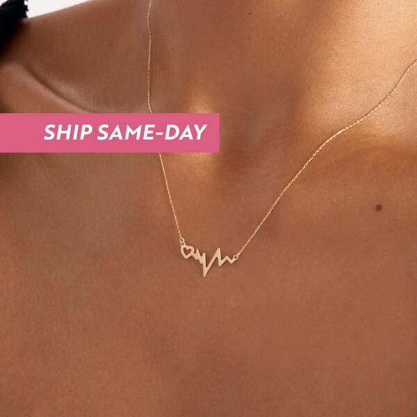 Heart Beat Necklace - Etsy
