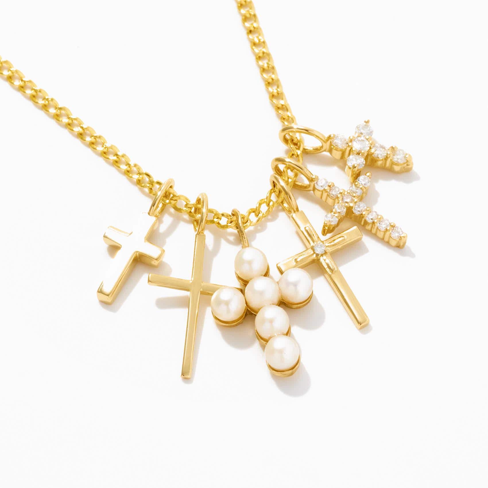 14k Solid Gold Cross Charm: Minimalist Pendant for Women - Etsy