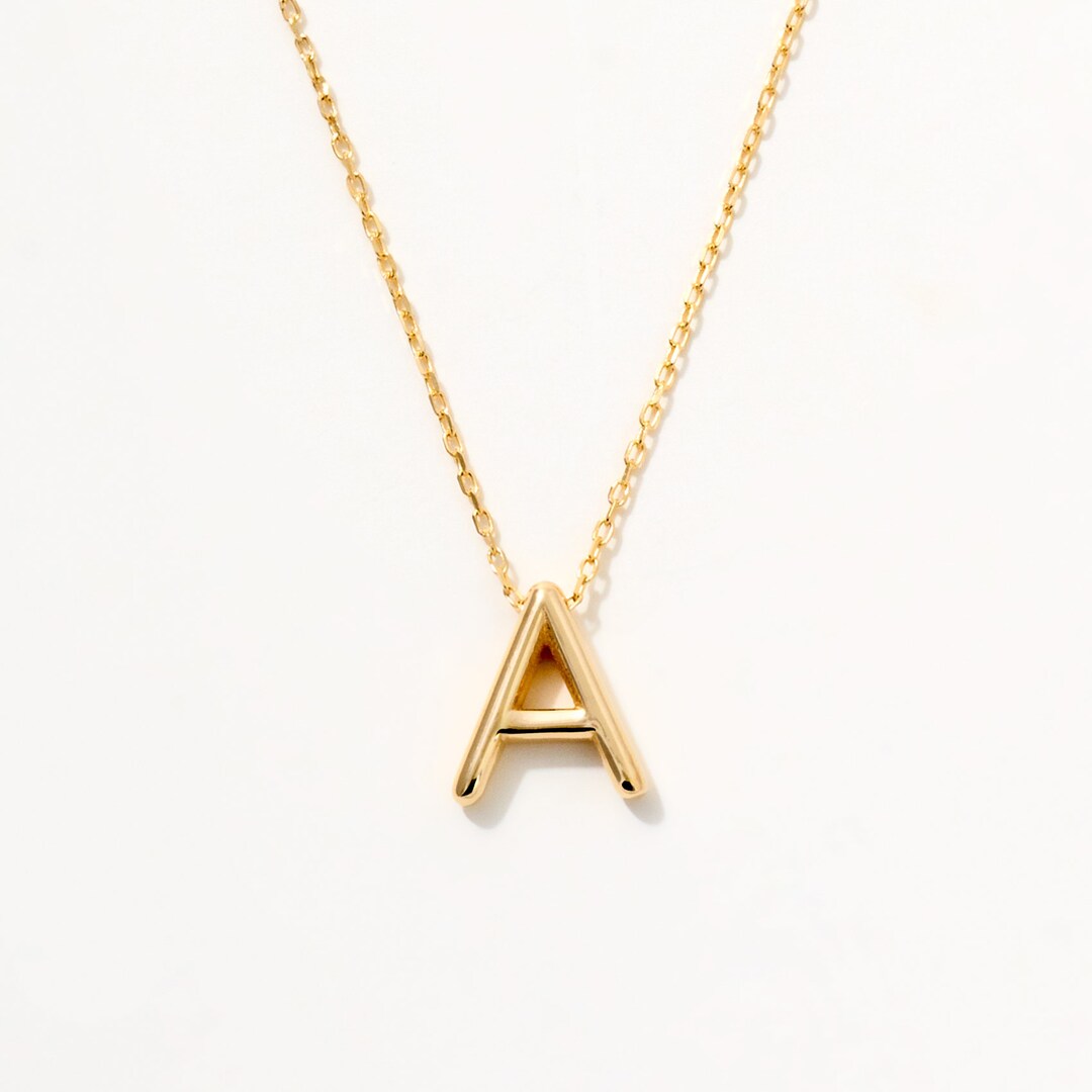 Bold Initial Necklace for Women (all Letters Are Available) - Etsy