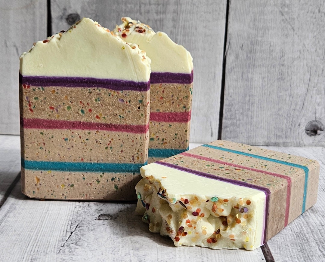 Handcrafted Soap Happy Birthday Cake Soap| Handmade Artisan High Top ...