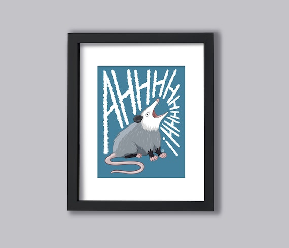 Panic Possum Print DIGITAL DOWNLOAD Cute Funny Animals | Etsy
