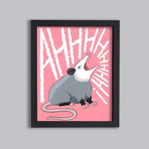 Panic Possum Print, DIGITAL DOWNLOAD, Cute Funny Animals, Pandemic ...