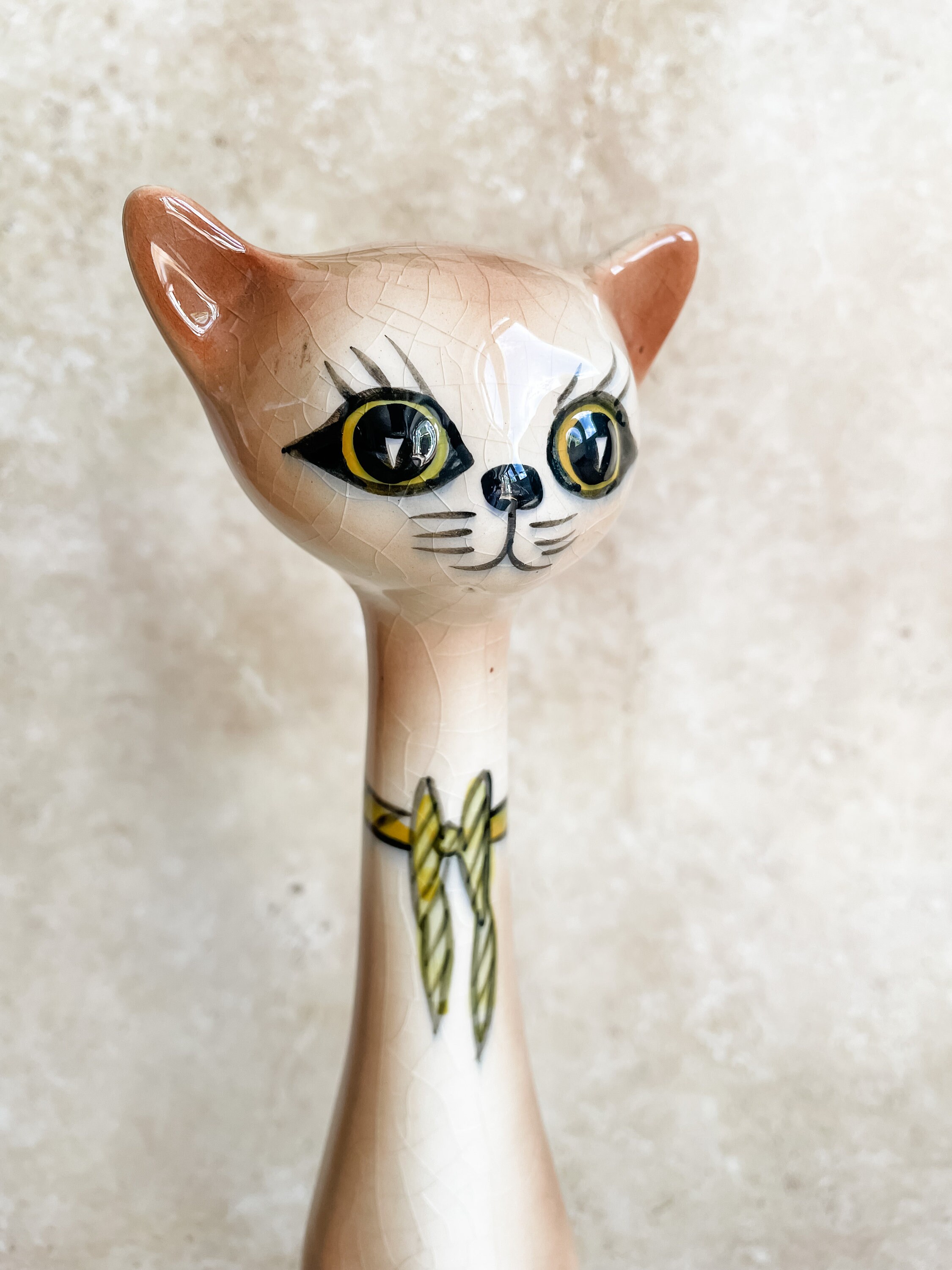 Vintage Long Necked Siamese Cat - Etsy