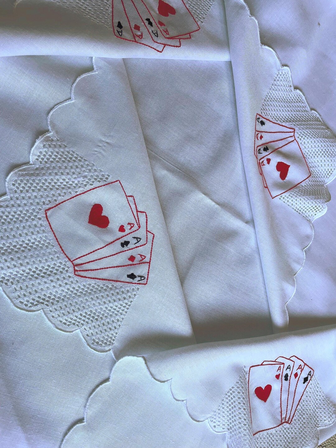 Square Playing Card Motif Table Cloth - Etsy