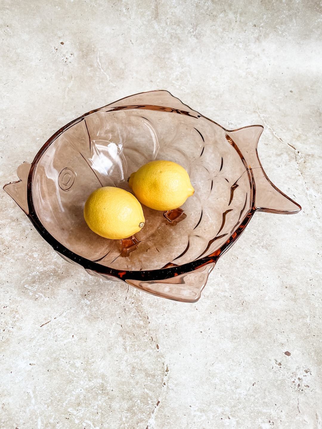 Pressed Glass Fish Fruit or Salad Bowl - Etsy