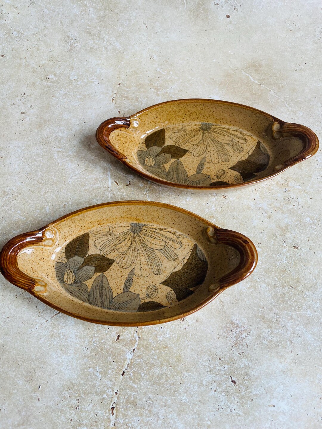 2 Stoneware Gratin Serving Dishes - Etsy