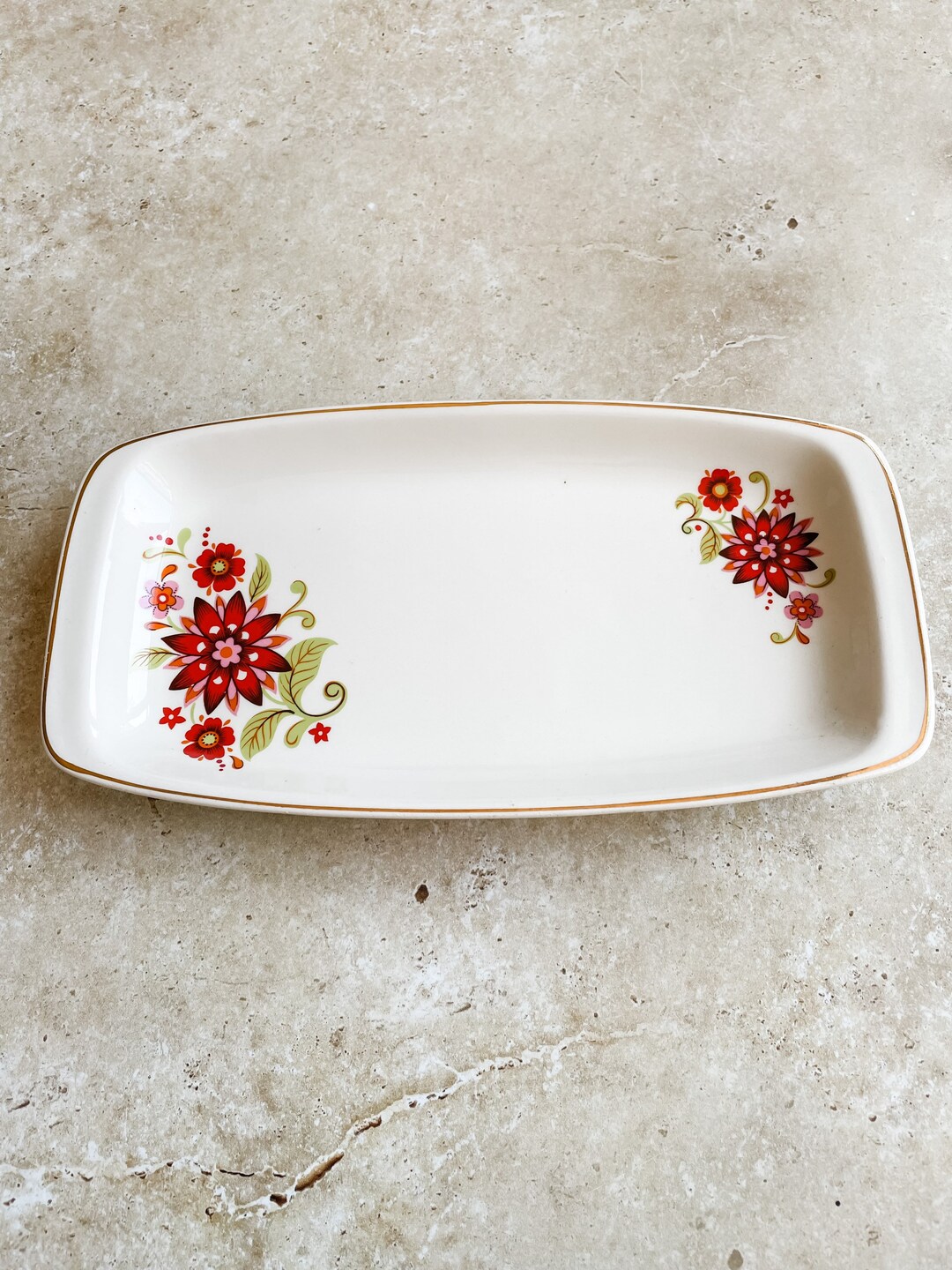 1960s Ceramic Oblong Dish / Tray. - Etsy