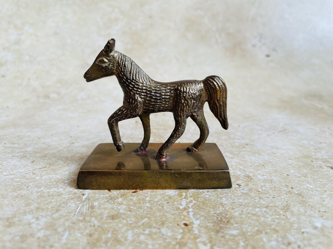 Small Brass Horse Figurine - Etsy
