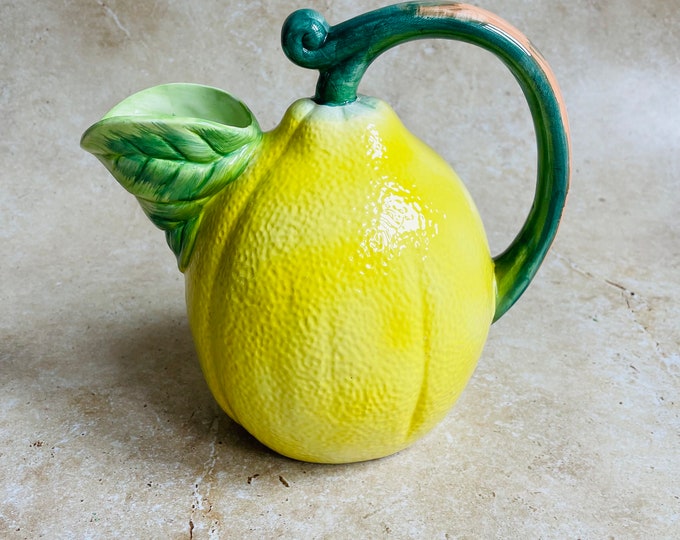 A Fabulous Vintage Ceramic Lemon Water Jug Pitcher - Etsy