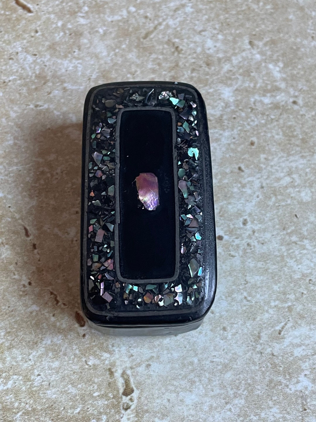 Victorian Black Lacquered Snuff Box - Etsy