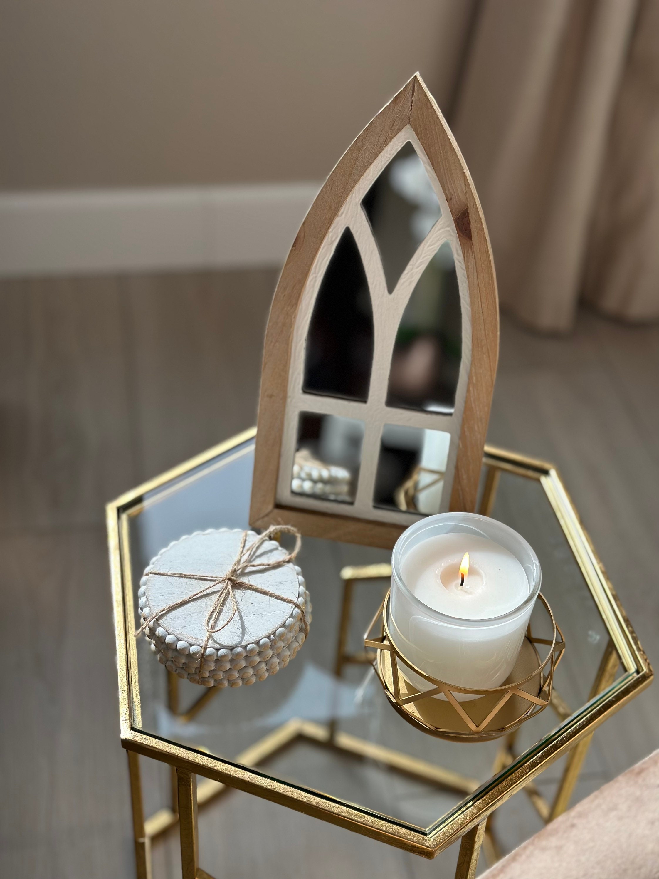 White Cathedral Window Mirror Wall/ Table Decor - Etsy