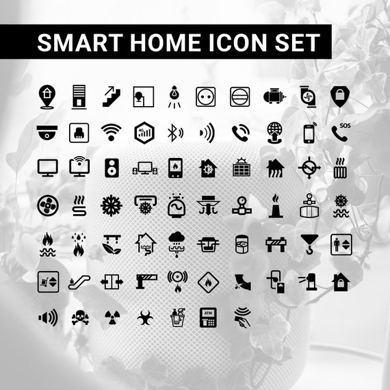 Smart Home Smart Building Icon Set Vector Icon Pack | Etsy