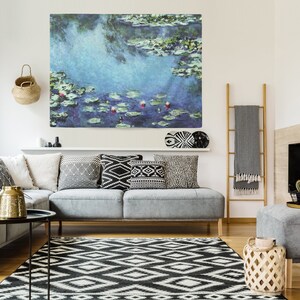 Claude Monet Water Lilies Wall Tapestry Wall Hanging Wall - Etsy