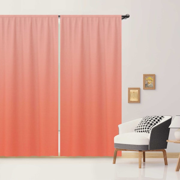 Coral Curtains - Etsy